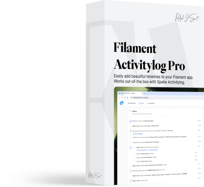Purchase Filament Activitylog Pro | RJS
