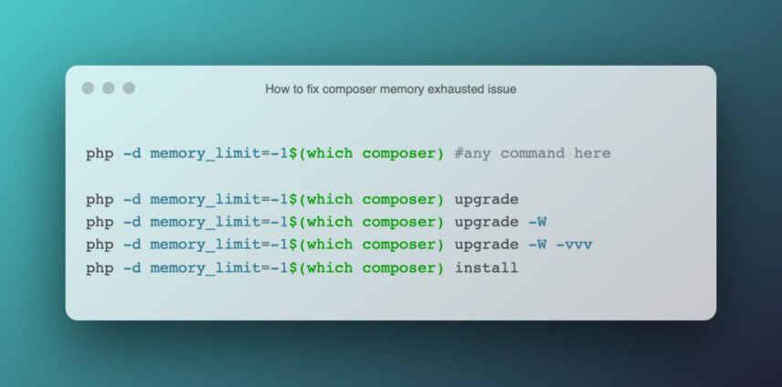 Solve Composer Php Memory Exhausted | RJS